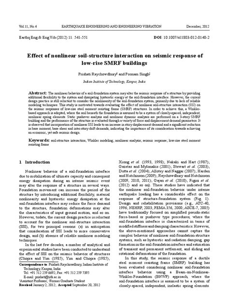 Nonlinear Amplification Pdf Earthquake Engineering Youngs Modulus