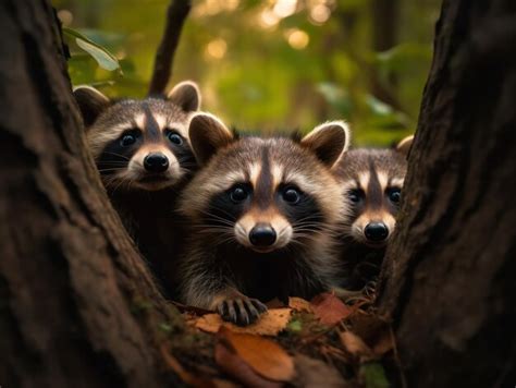 Premium Ai Image Curious Raccoon An Adventurous Encounter In The