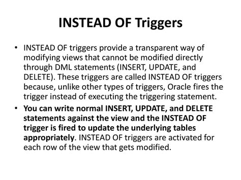 Introduction To Triggers Ppt Download