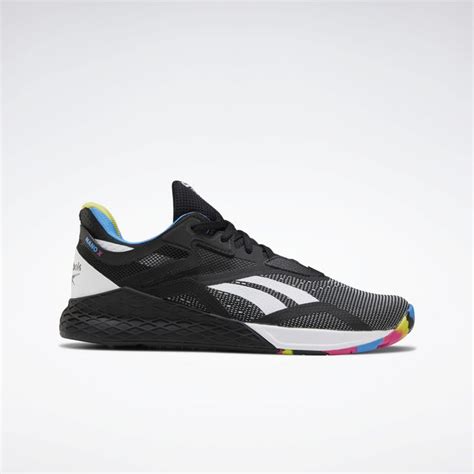 Reebok Mens Nano X Shoes In Blackhorizon Bluechartreuse Size 7
