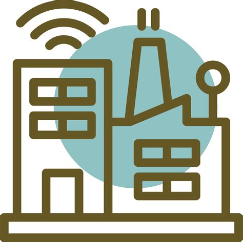 Smart Factory Linear Circle Icon Vector Art At Vecteezy