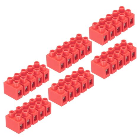 Uxcell Terminal Block 5 Positions 600v 36a Dual Row Screw Terminals Barrier Strip Wire Connector