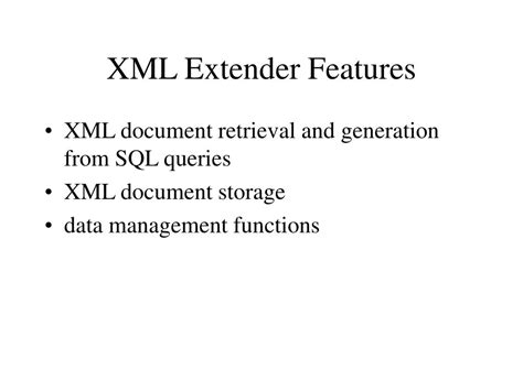 Ppt Database Solutions For Storing And Retrieving Xml Documents