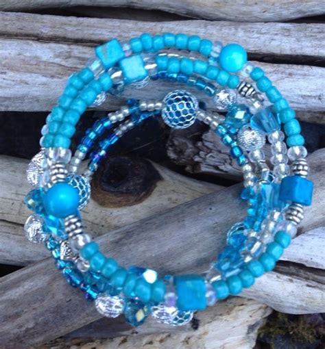 Turquoise Memory Wire Bracelet By Darcycreation On Etsy