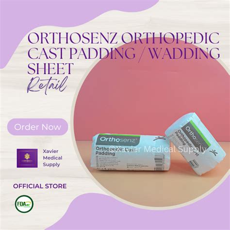 Orthosenz Orthopedic Cast Padding Wadding Sheet Retail Sold Per Piece