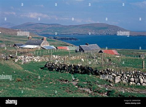 Houses Stone Walls View Of The Mainland Dursey Island Beara