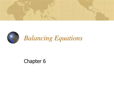 PPT Balancing Equations PowerPoint Presentation Free Download ID