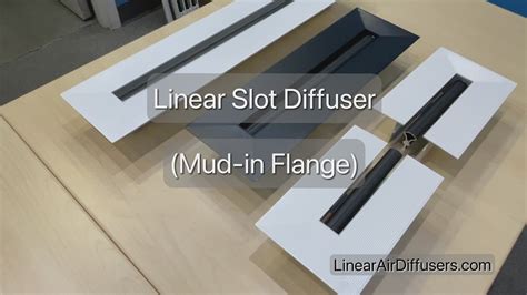24 Mud In Flange Flush Mount Linear Slot Diffuser 1 Slot White Linear Air Diffusers