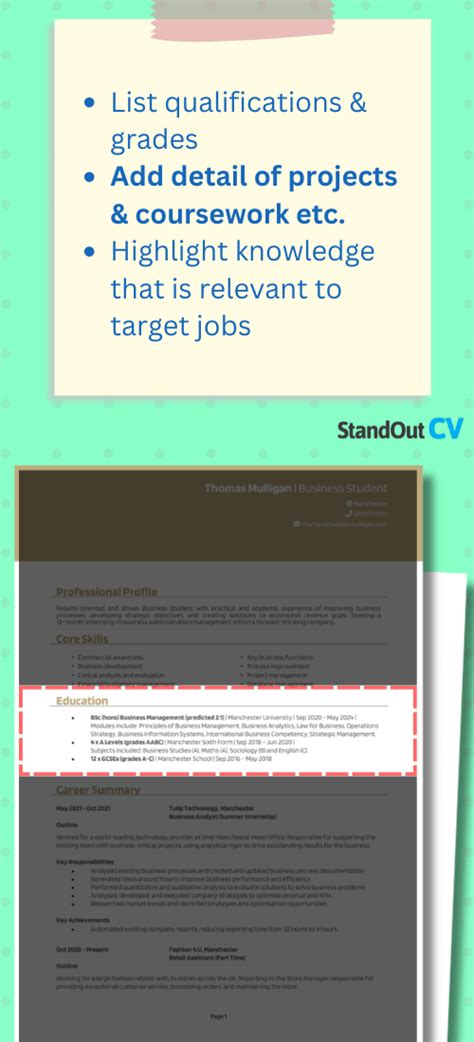 9 Graduate CV Examples Expert Guide Kickstart Your Career