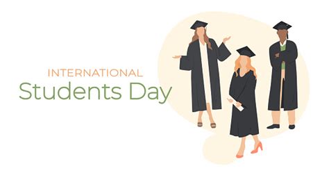 유학생의 날 기치 학술 가운과 학술 모자를 입은 학생들의 그룹 벡터 아프리카계 미국 민족에 대한 스톡 벡터 아트 및 기타 이미지 아프리카계 미국 민족 여자