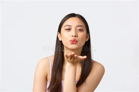 Beauty Fashion And People Emotions Concept Close Up Portrait Of