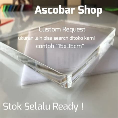 Jual Acrylic 4mm 20x20cm Laser Cutting Bening Putih Susu Hitam Akrilik