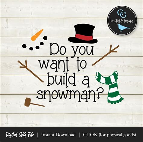 Do You Want To Build A Snowman Svg And Png Instant Download Etsy