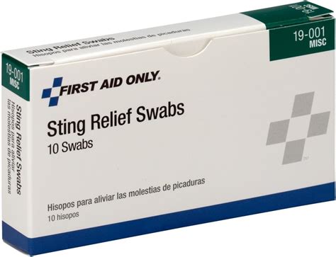 Sting Relief Swabs 10 Count By First Aid Only Cosmetic Surgery Tips