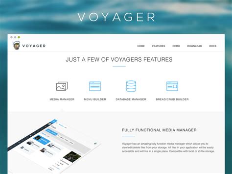 Laravel Admin Package Voyager Site By Tony Lea On Dribbble