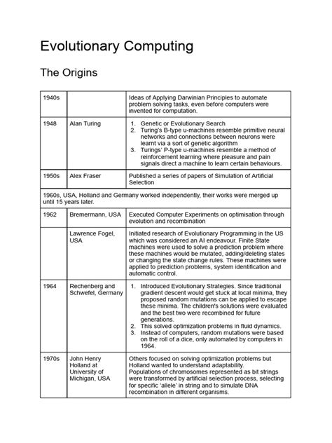 Evolutionary Computing Notes Pdf