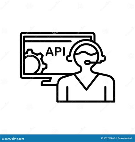 Api Icon Vector Sign And Symbol Isolated On White Background Api Logo