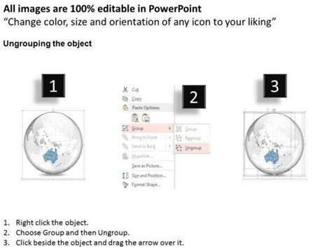 Business Diagram D Binary Globe Vector Australia Highlighted