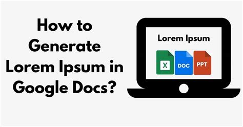 How To Generate Lorem Ipsum In Google Docs Lipsum Hub