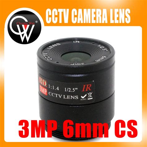 3mp 6mm Cs Lens Cs Mount Hd Cctv Camera Lens For Daynight Ccd Security