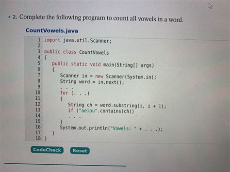 Solved • 2 Complete The Following Program To Count All