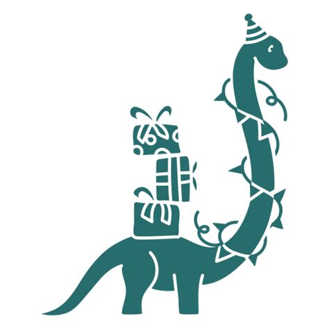 Design Png E Svg De Dinossauro Carregando Seus Presentes De Aniversário