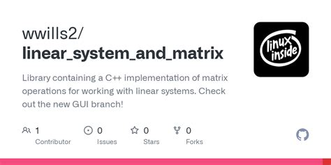 GitHub Wwills Linear System And Matrix Library Containing A C Implementation Of Matrix