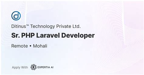 Sr PHP Laravel Developer Job Mohali Senior