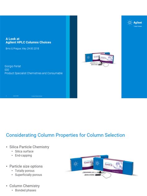 A Look At Agilent Hplc Columns Choices Gferlat Agilent Pdf High