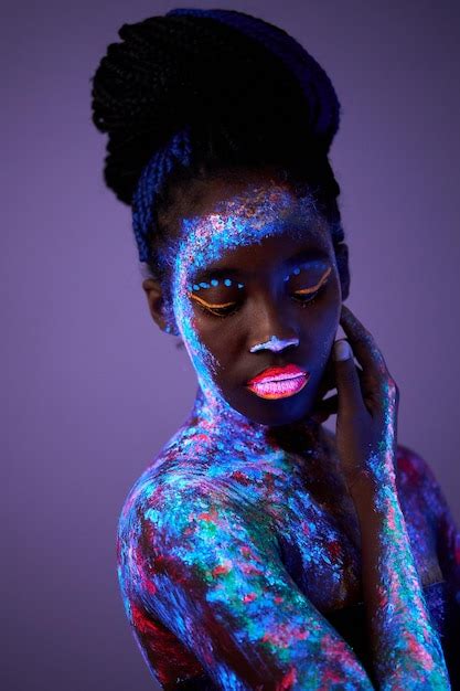 Premium Photo Fashion Model Woman In Neon Light Portrait Of Beautiful