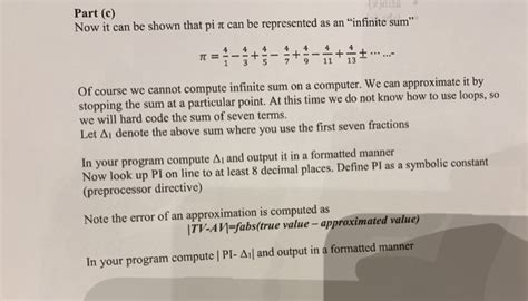 Solved Part C Now It Can Be Shown That Pi A Can Be Chegg Com