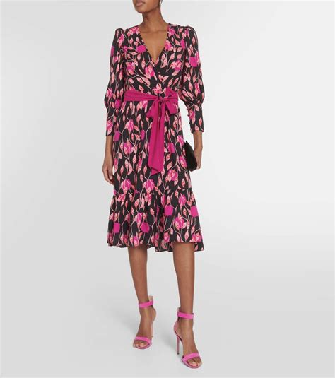 Diane Von Furstenberg Blade Printed Crêpe Wrap Dress Diane Von Furstenberg