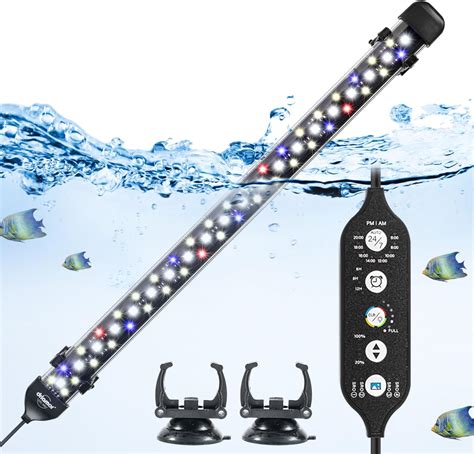 Zingbabu Aquarium Light 20w Rgb Full Spectrum Fish Tank Light Super
