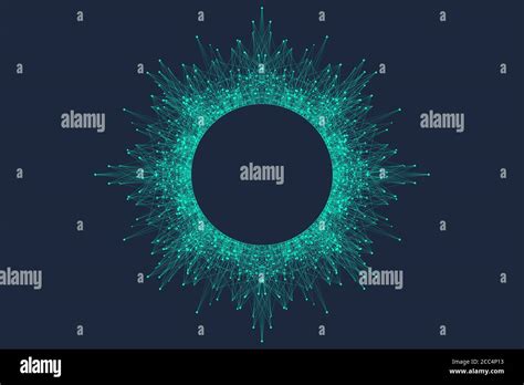 quantum computer technology concept sphere explosion background deep learning artificial