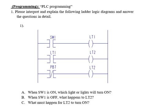 Solved Programming Plc Programming 1 Please Interpret