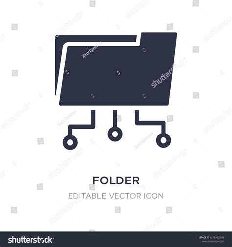 Folder Connected Circuit Icon On White Stock Vector Royalty Free 1315992938 Shutterstock