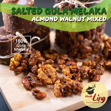 Salted Gula Melaka Almond Walnut Mixed Uncle Ling 100 Gula Melaka