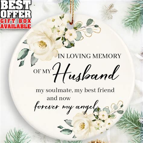 In Loving Memory Of Husband Ornament Etsy