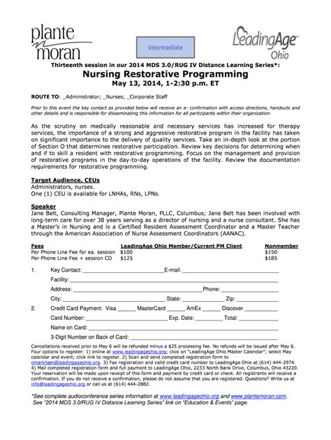 Fillable Online Nursing Restorative Programming Fax Email Print Pdffiller