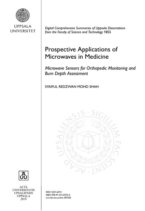 Pdf Prospective Applications Of Microwaves In Medicine Microwave