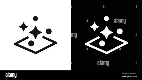 Clean Surface Icon Logo Sign Vector Outline In Black And White Color