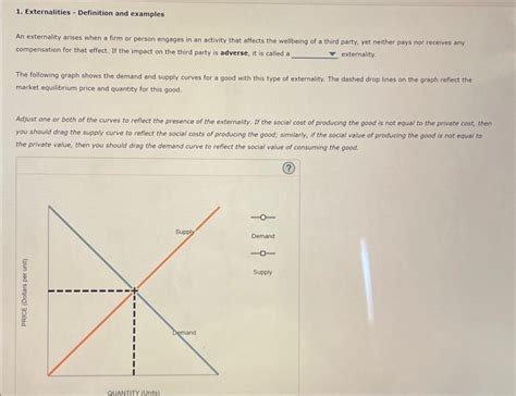 Solved 1 Externalities Definition And Examples An