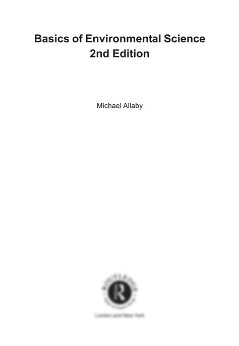Solution Basics Of Environmental Science Studypool