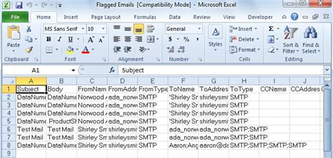 2 quick ways to export the list of all flagged outlook emails to excel