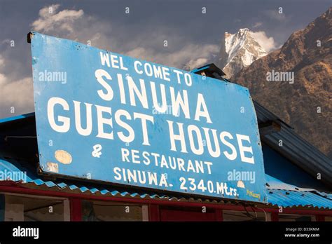 A Tea House Lodge On The Annapurna Base Camp Trek Below Machapuchare