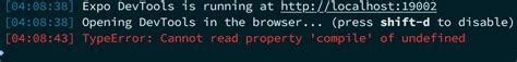 Expo Cli TypeError Cannot Read Property Compile Of Undefined Issue 213 Expo Expo Cli