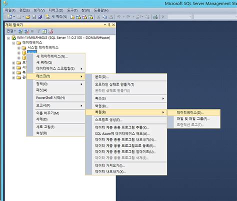 [mssql] 데이터베이스 복원 방법