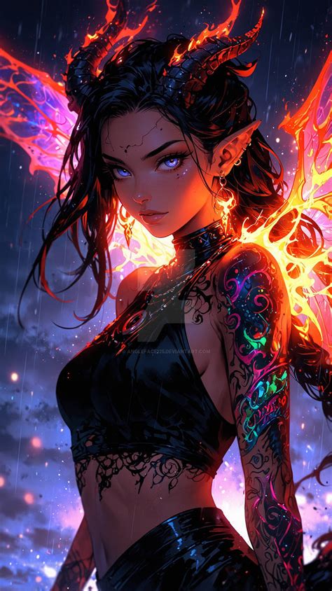 Default Tieflings Highly Detailed And Vibrant Fant By Angleface125 On