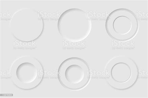 Neumorphic Button Ui 뉴모픽 디자인 벡터 일루스테이트레이션 뉴모픽 디자인에 대한 스톡 벡터 아트 및 기타 이미지