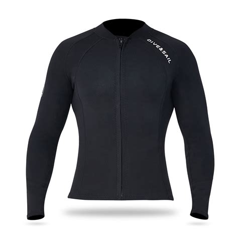 Dcenta 2mm Neoprene Men Women Diving With Front Zipper Wetsuits Jacket
